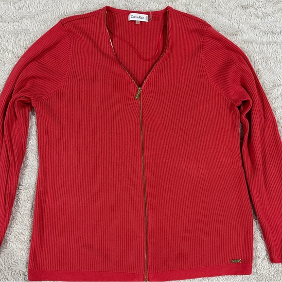 Calvin Klein | Sweaters | Watermelon Pink Large Calvin Klein Knit ...